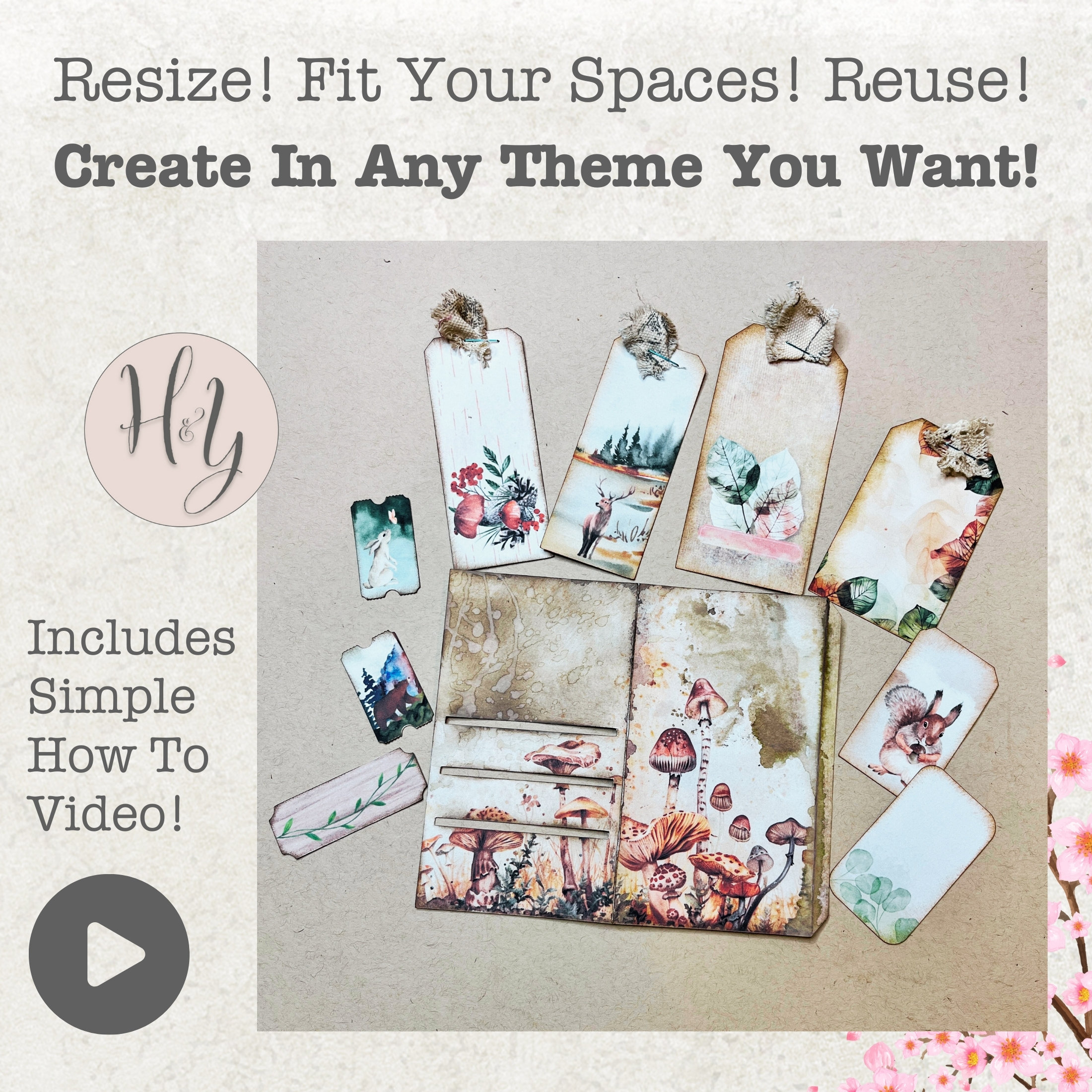 Canva Template to Create a Slotted Pocket for Your Junk Journals or Any ...