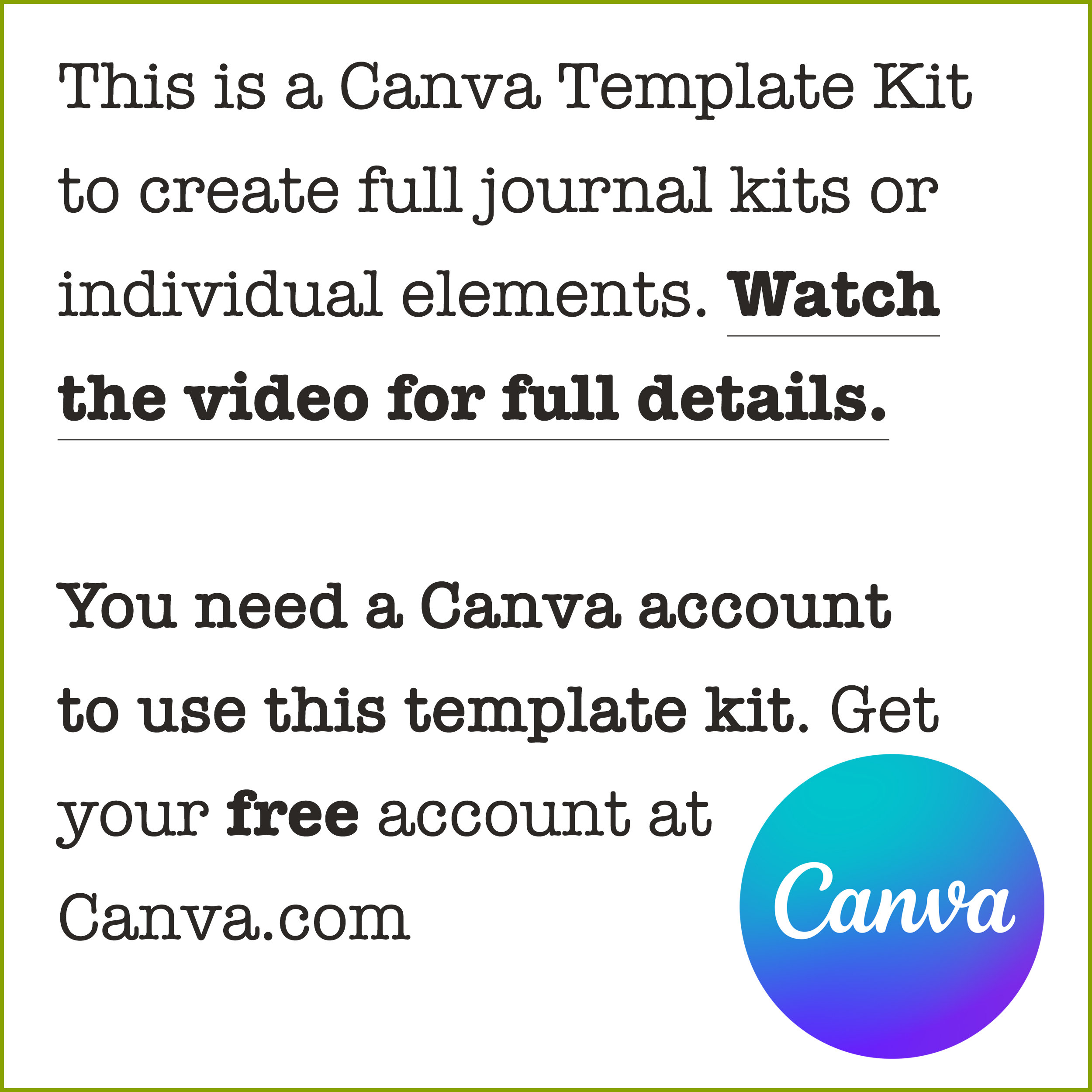 Canva Template for Creating Complete Junk Journal Kits, Canva Frames ...