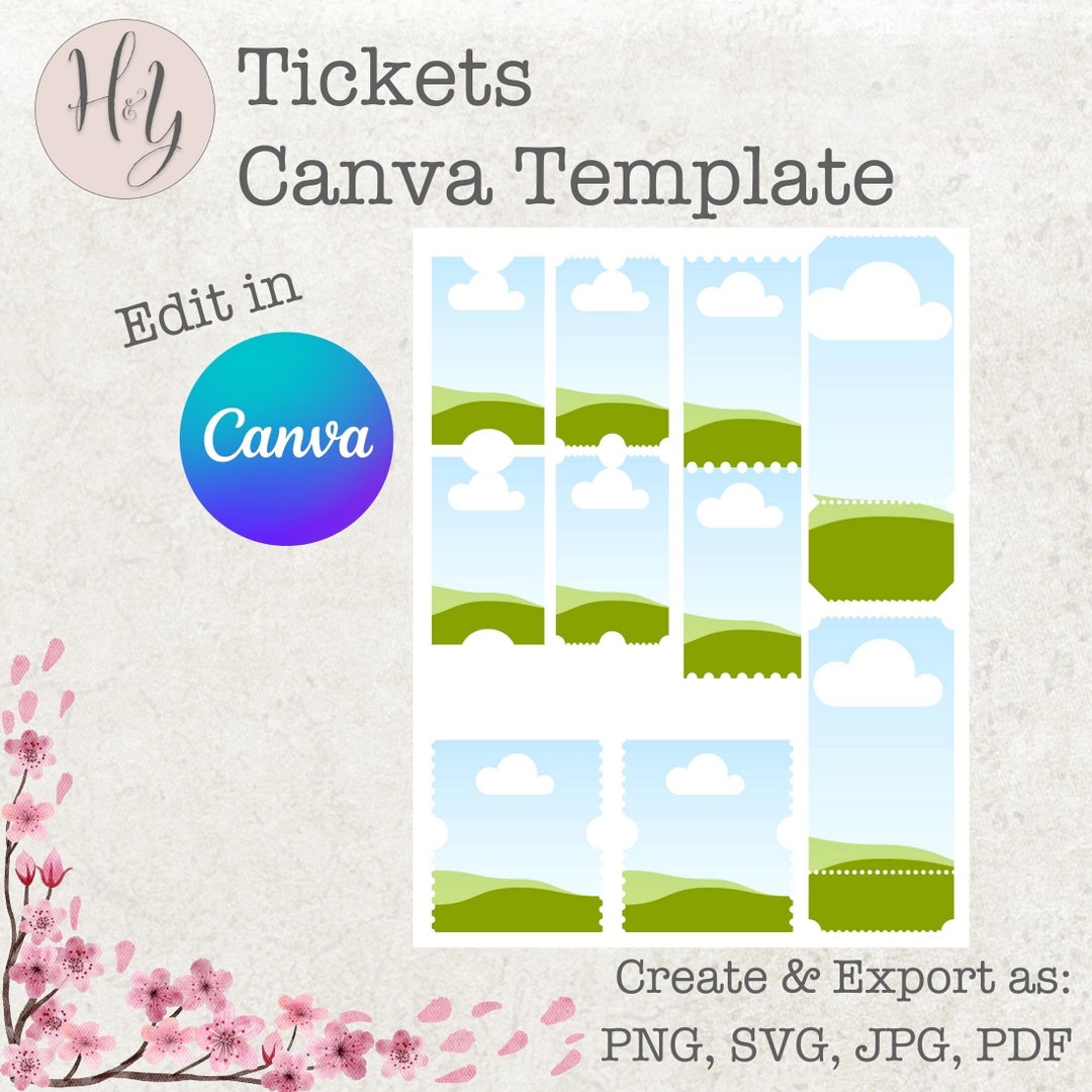 Canva Frames Template Tickets, Craft DIY, Canva Journal, Junk Journal ...