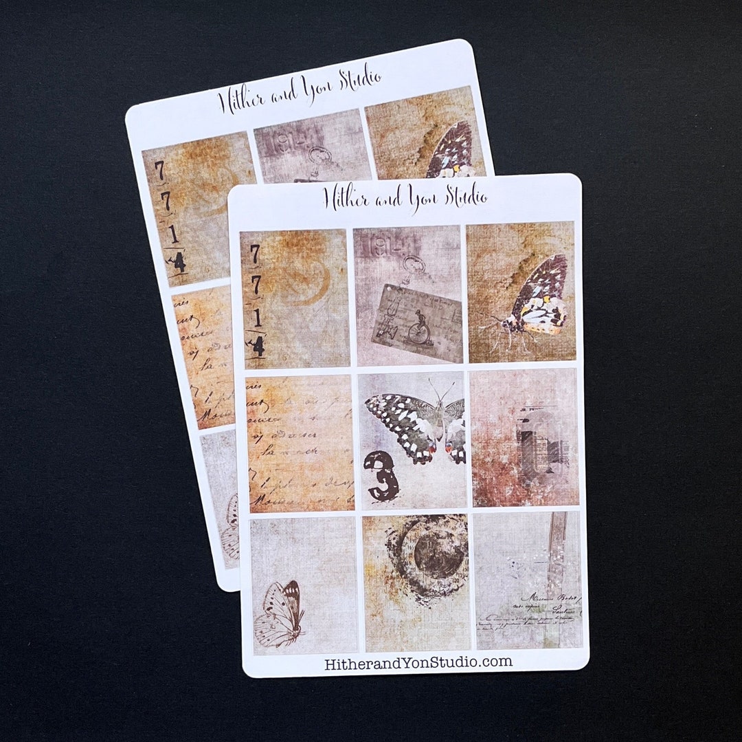 Sticker Sheet for Mixed Media Art Scrapbooking Pages, Junk Journals and ...