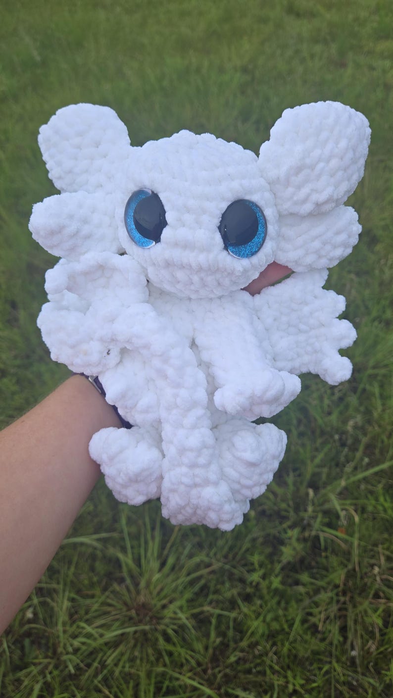 Toothless Nightfury Crochet Fury Dragon Snuggler (made to Order) - Etsy