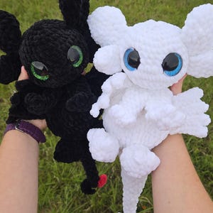 Toothless Nightfury Crochet Fury Dragon Snuggler (made to Order) - Etsy