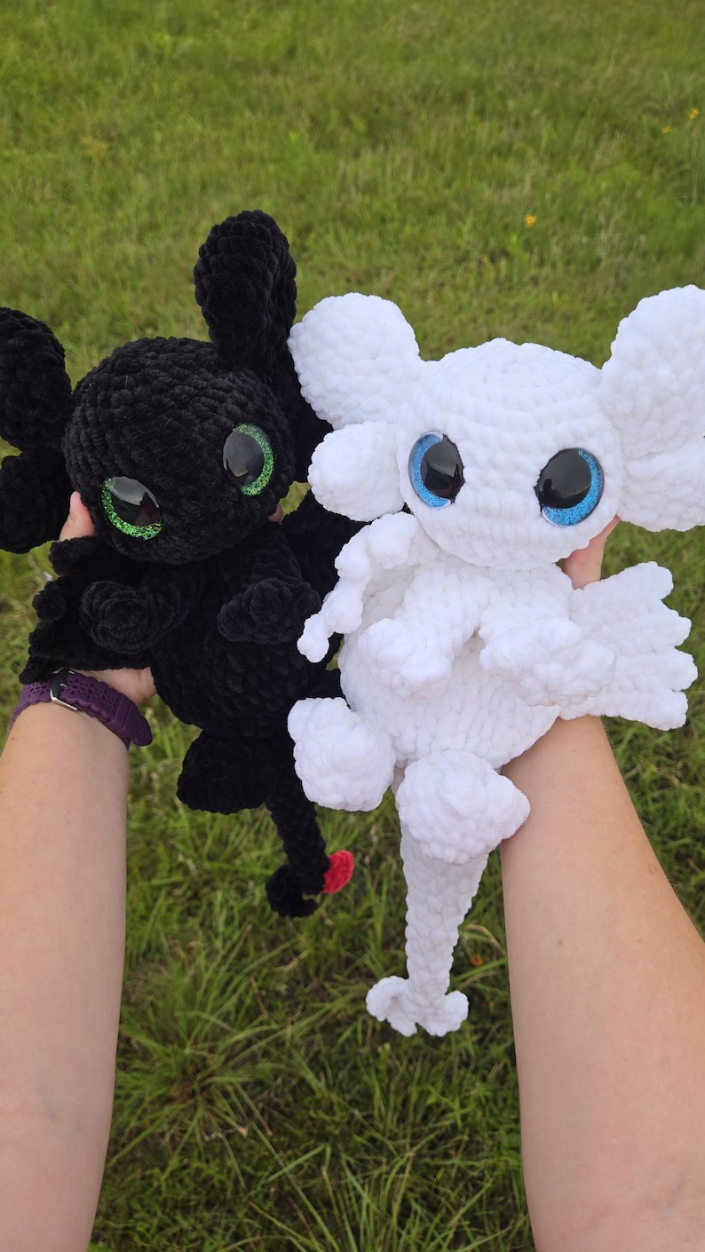 Toothless Nightfury Crochet Fury Dragon Snuggler (made to Order) - Etsy