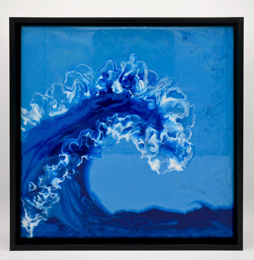 Resin Wave Framed Wall Hanging - Etsy