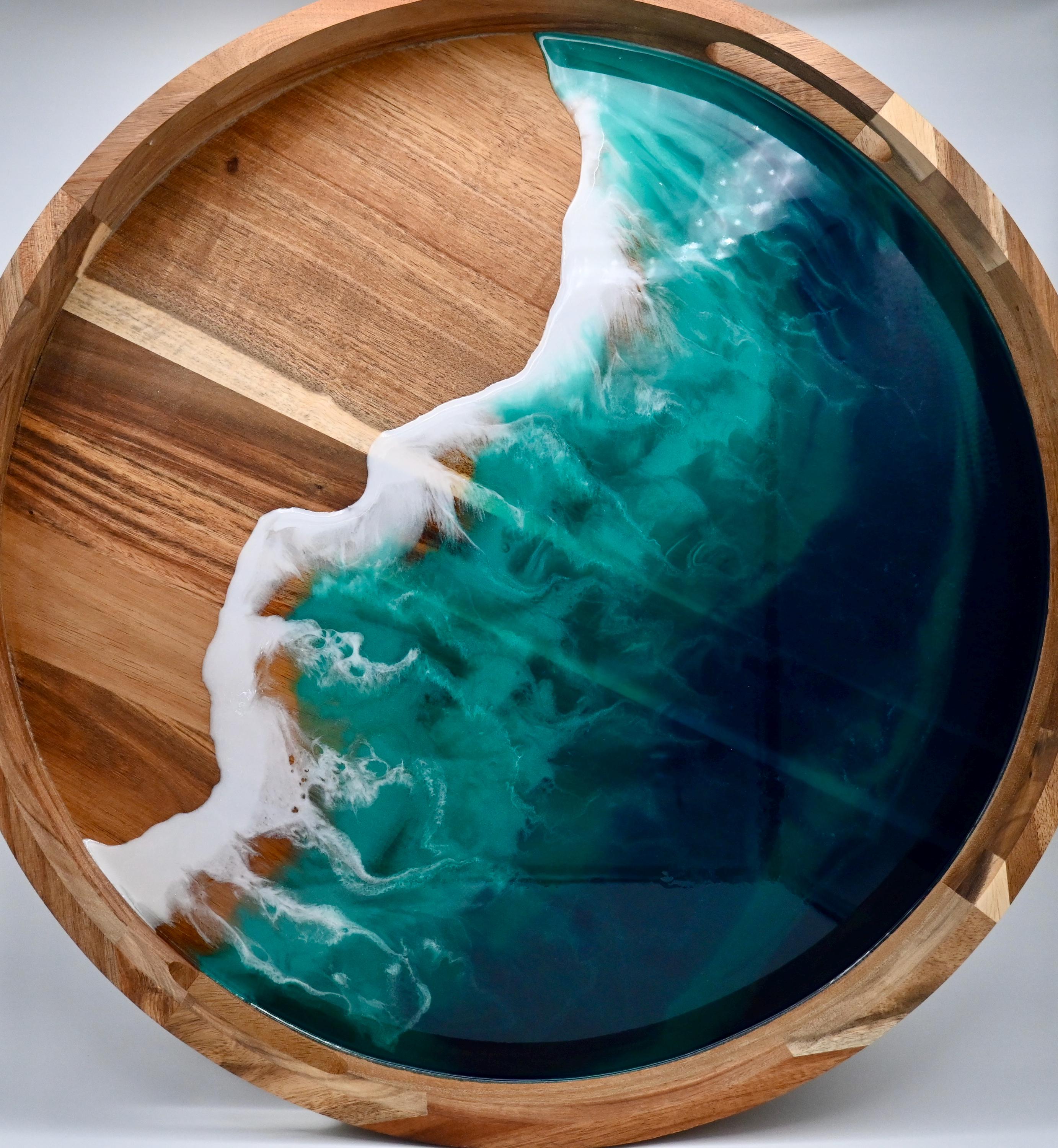 Resin Wave Lazy Susan Tray - Etsy