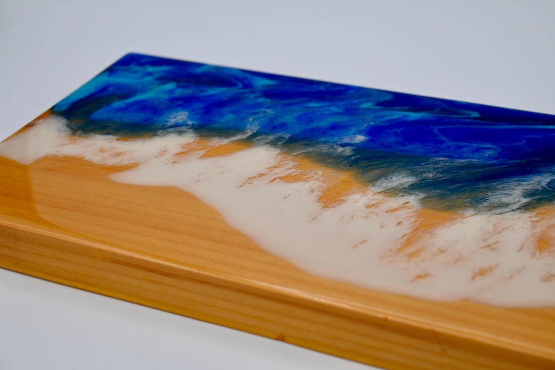 Resin Wave Art - Single Wave on Pine Wood - Etsy