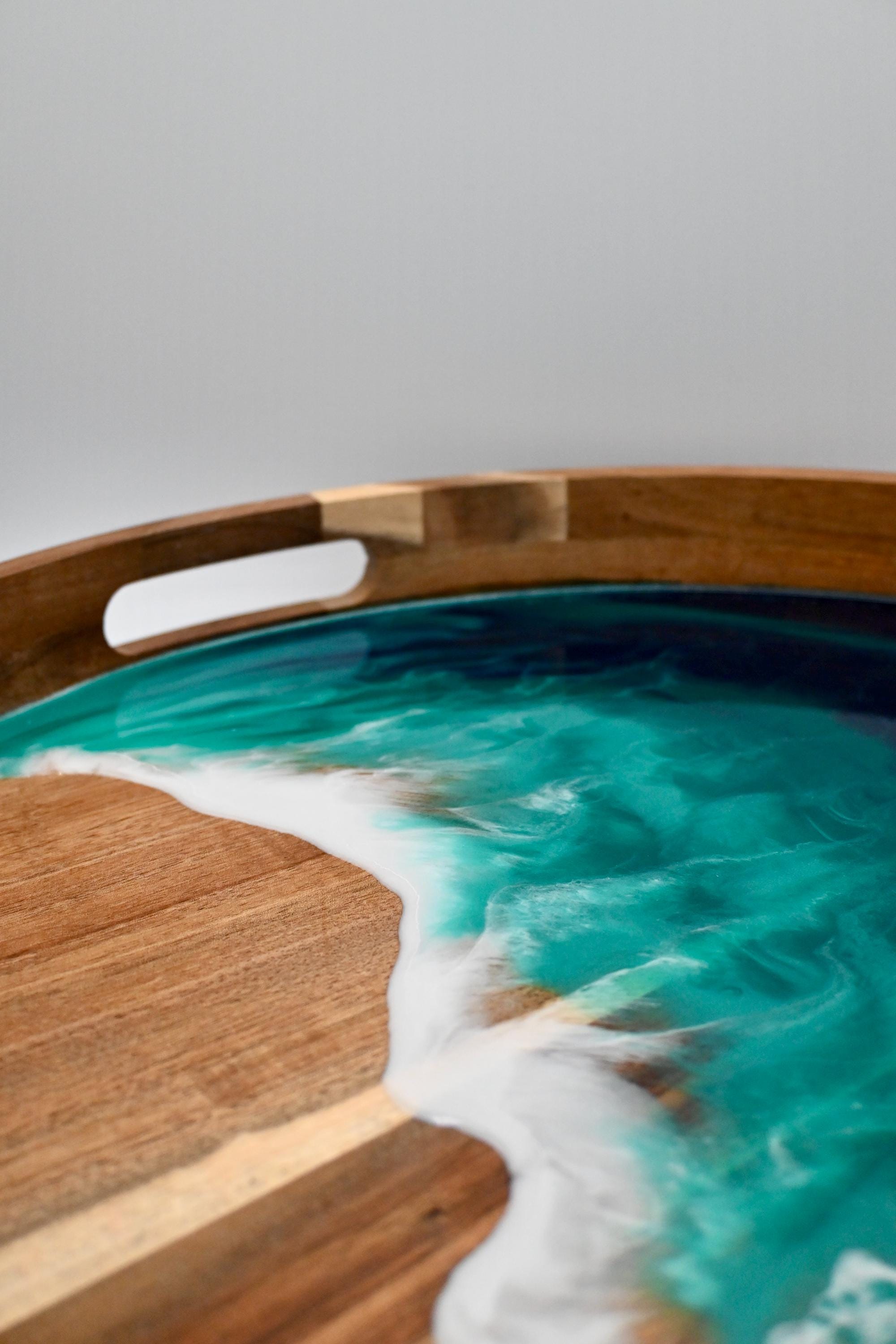 Resin Wave Lazy Susan Tray - Etsy