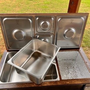 Rustic Wooden BBQ Serving Box – Handmade Food Warmer With Stainless ...