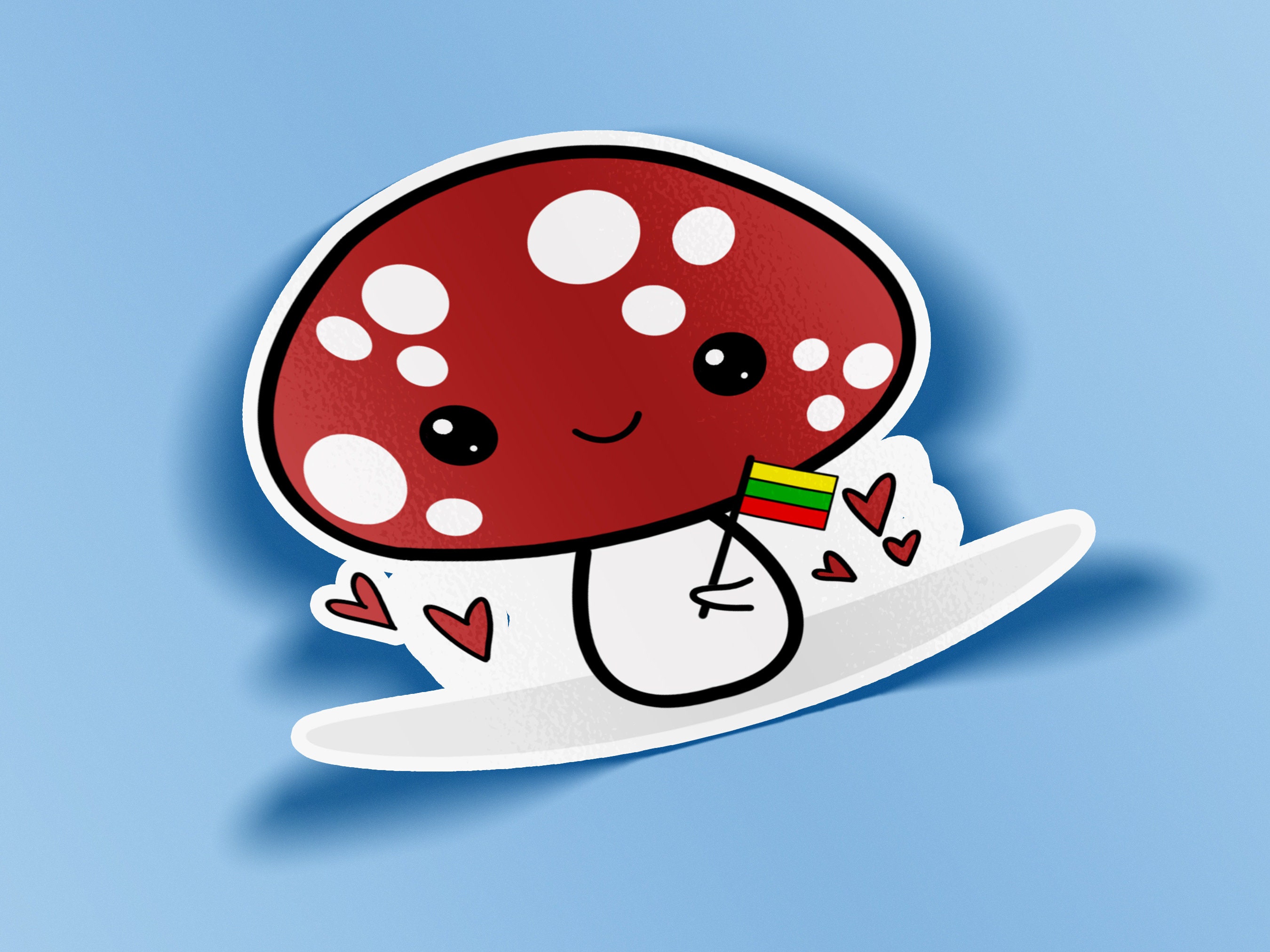 Musmire Grybas Pegatina lituana / Lituano Divertido lindo - Etsy España