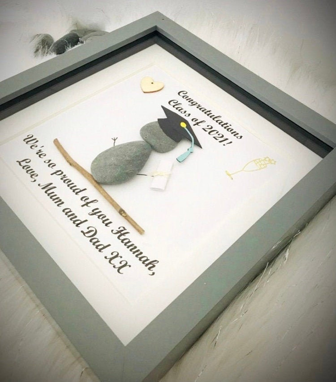 Personalised Graduation Gift Graduation Pebble Art | Etsy