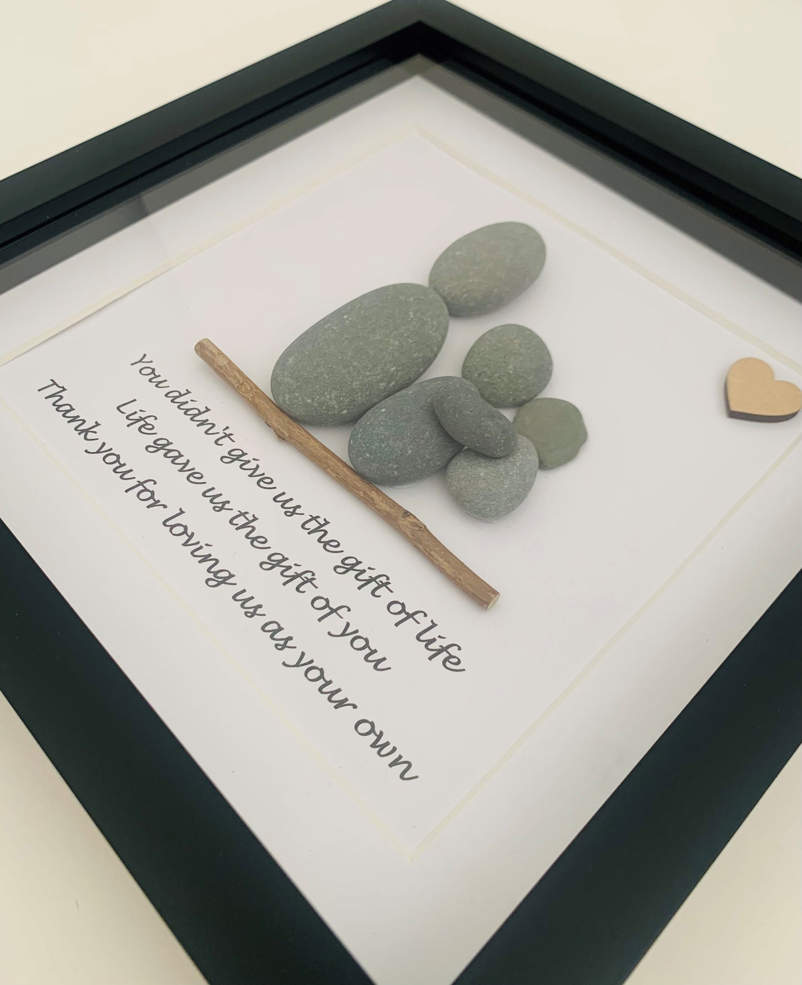 Birthday Gift for Step Dad, Step Father, Thank You Gift, Pebble Art ...
