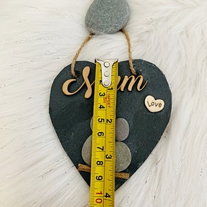Hanging Hearts Decor Slate Heart Pebble Art Birthday Gift - Etsy