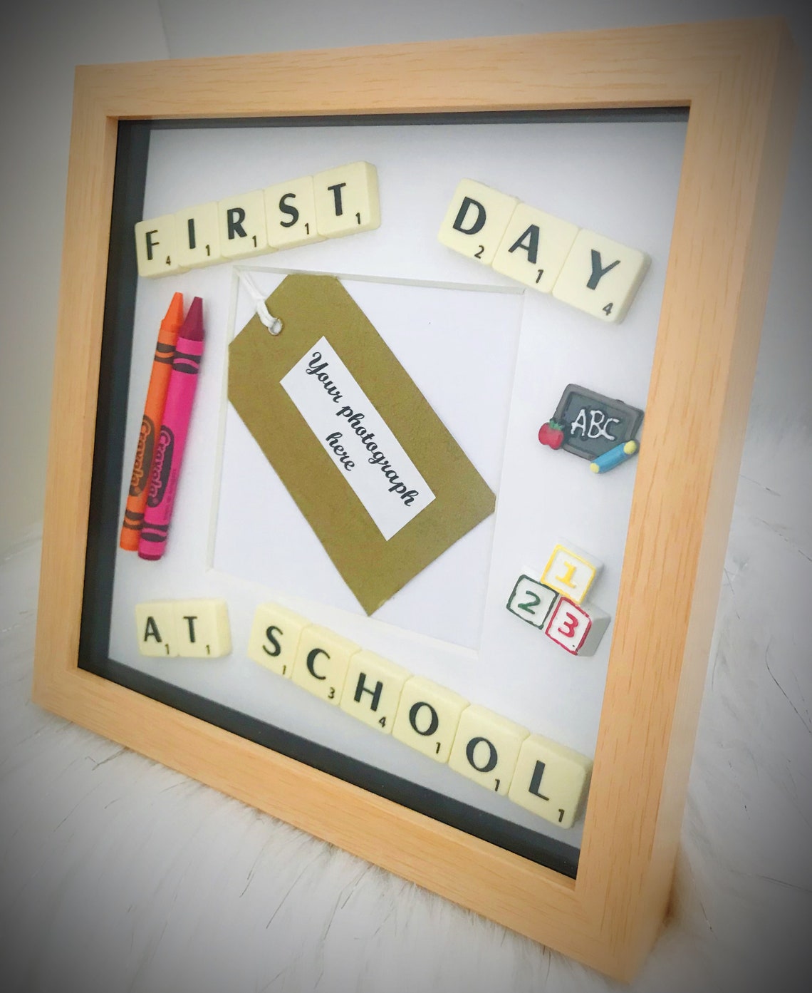 My First Day of School Nursery Photo Frame Keepsake Back to - Etsy UK