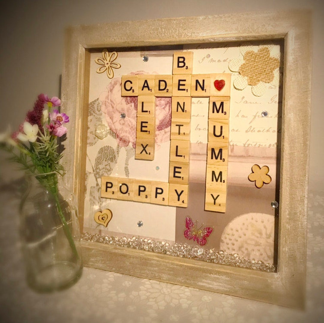 Family Scrabble Names, Personalised Scrabble Tiles, Frames, Wall Art ...