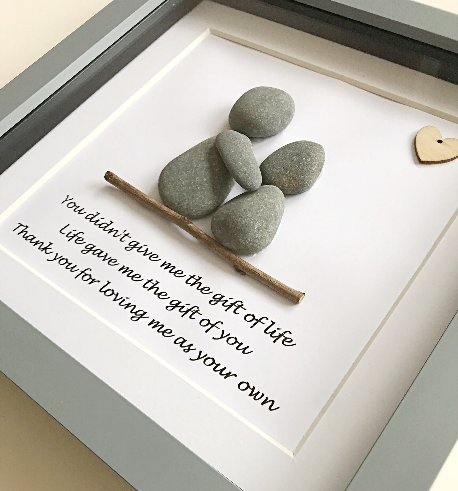Birthday Gift for Step Dad, Step Father, Thank You Gift, Pebble Art ...