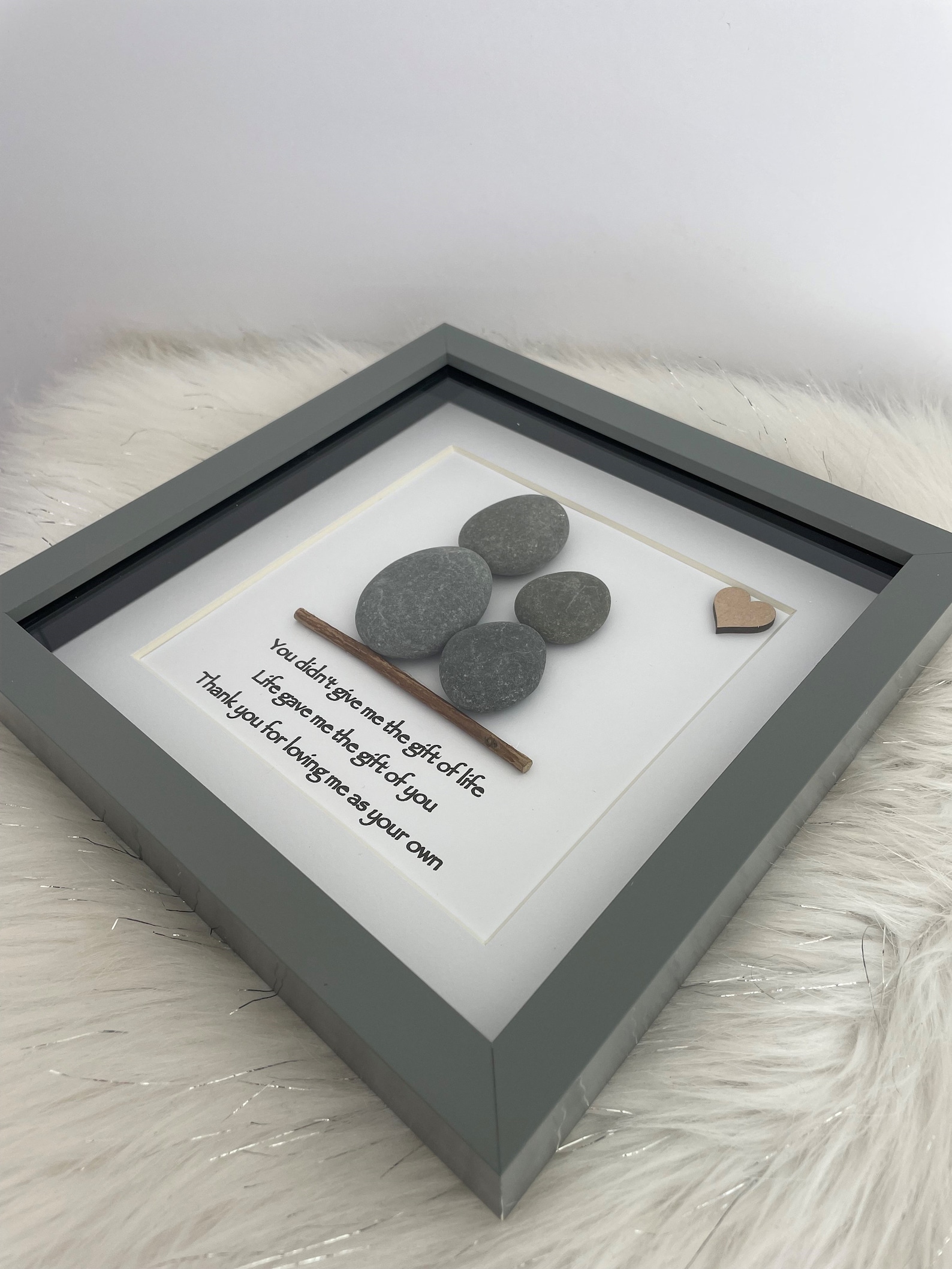 Birthday Gift for Step Dad, Step Father, Thank You Gift, Pebble Art ...