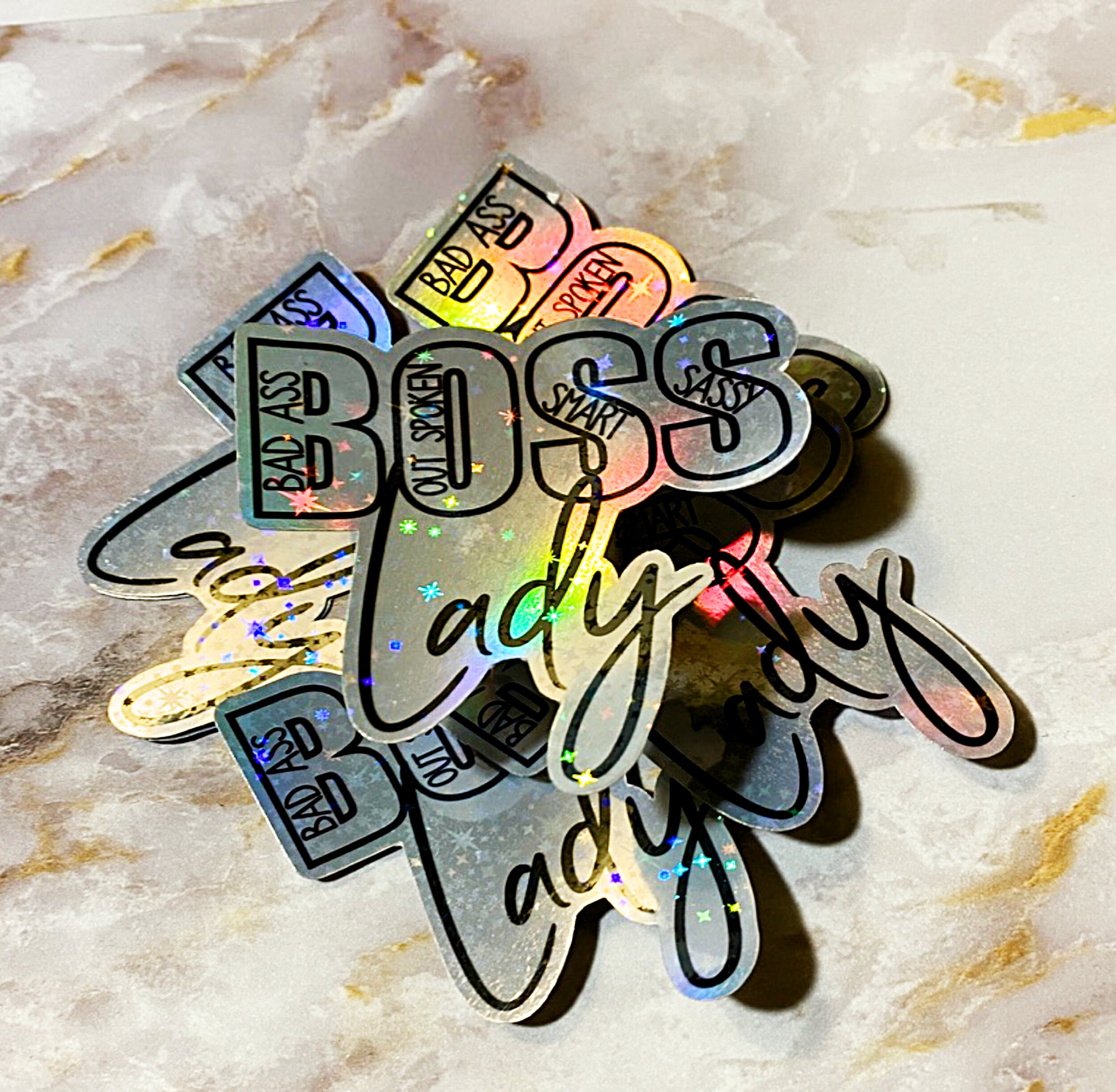 Boss Lady Sticker, Holographic Gift for Female, Feminist Sticker ...