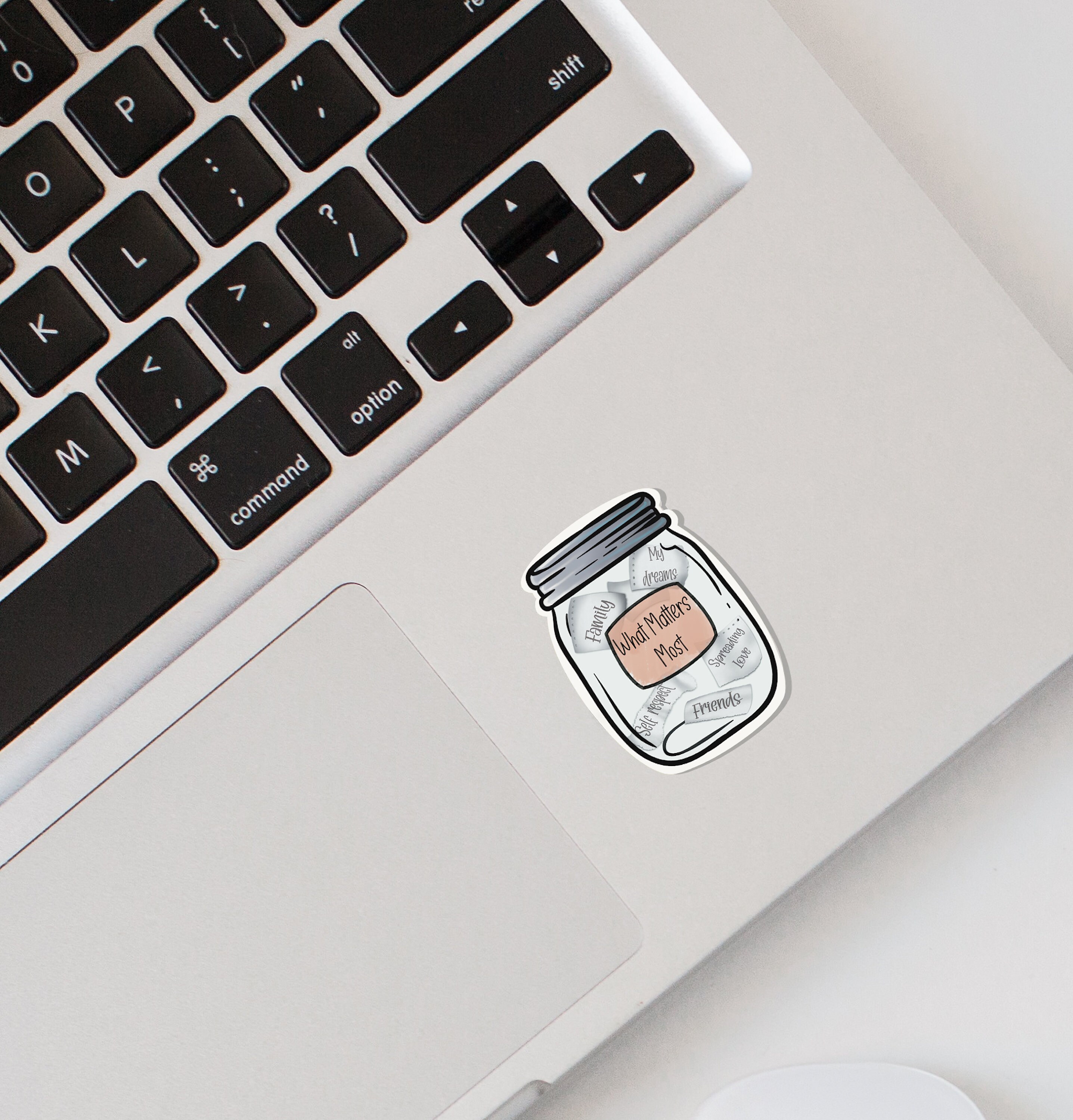 Mason Jar Sticker 'What Matters Most'. Positive | Etsy