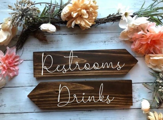 Custom Directional Sign Wedding Arrow Rustic Wedding Arrow - Etsy