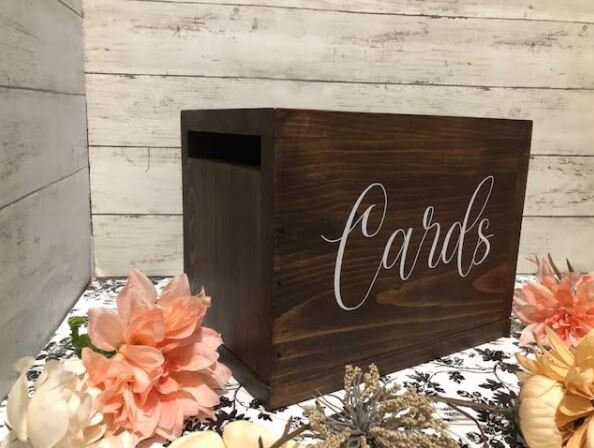 Wedding Card Box Card Box With Side Slot Locked Card Box - Etsy