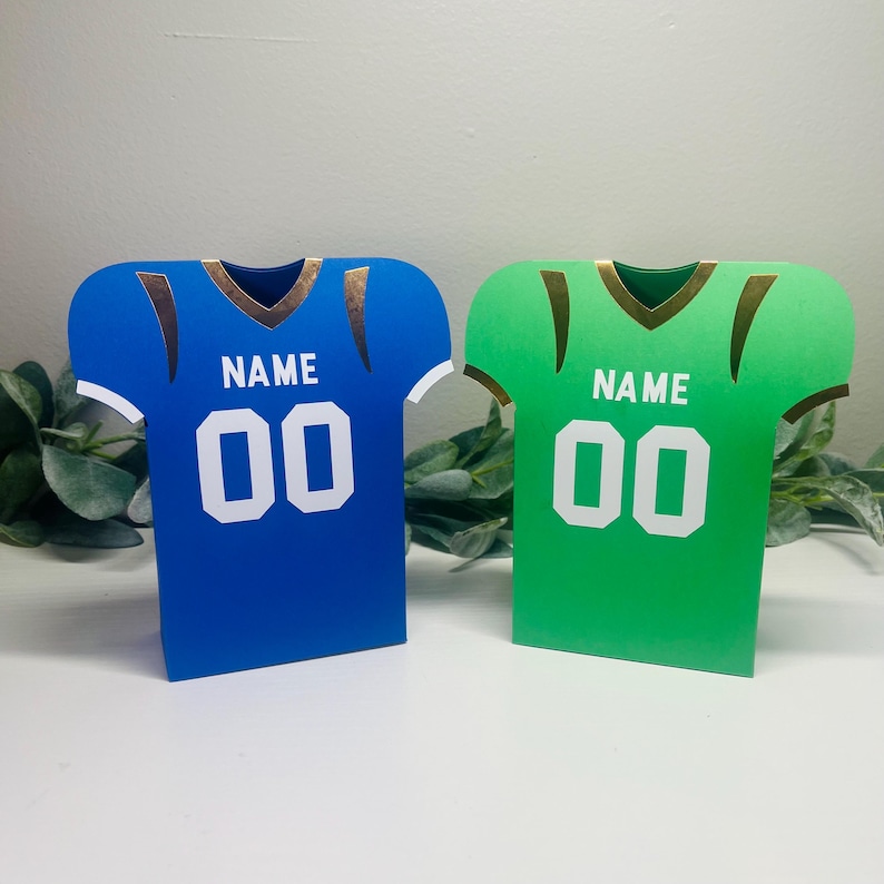 Football Jersey Favor Boxes: Personalized Sports Party Gift Boxes - Etsy