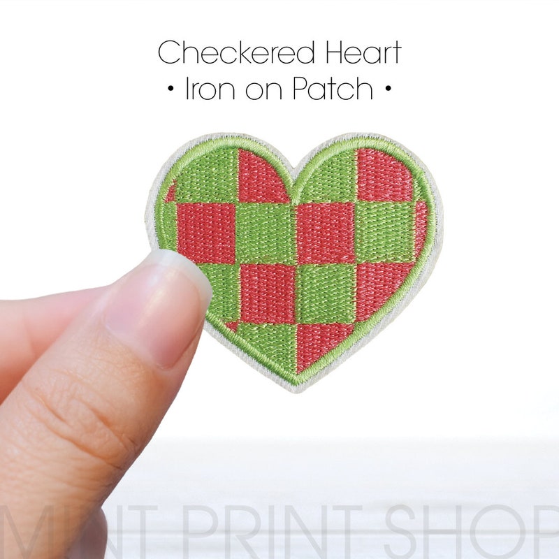 Checkered Heart - Etsy