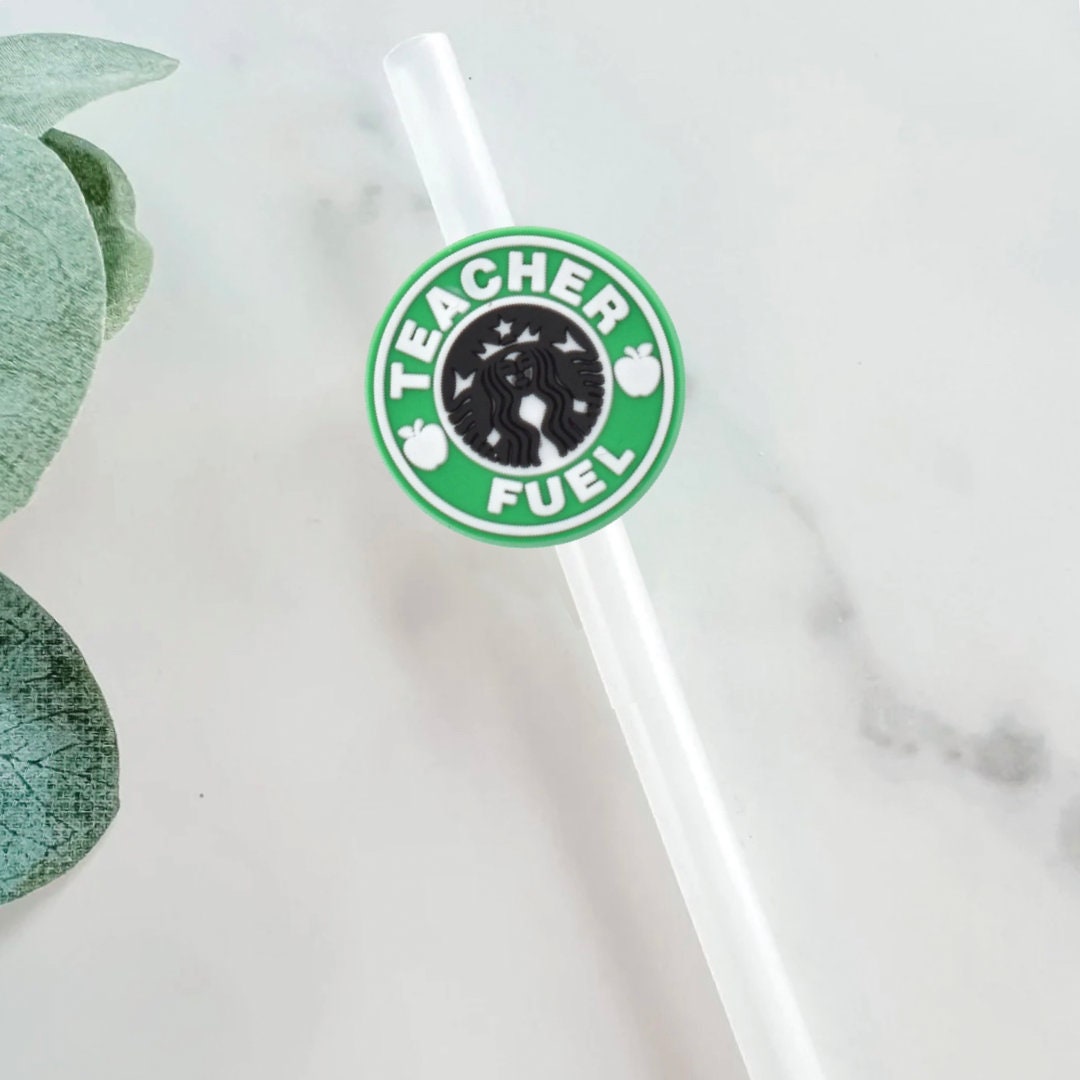Teacher Fuel Straw Topper - Etsy