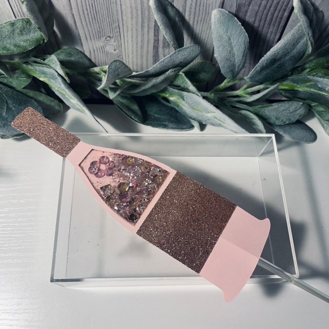 Rosé Bottle Shaker Cake Topper, Rose Shaker Topper, Wine Bottle Cake ...