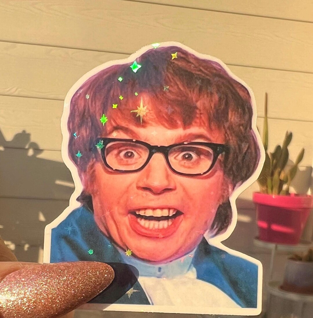 Austin Powers Face Sticker Vinyl Decal - Etsy