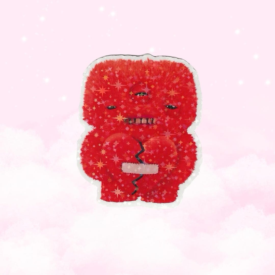 Fuggler Monster Red Vinyl Sticker Decal - Etsy