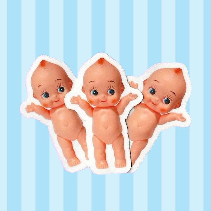 Cat Kewpie Baby Sticker - Etsy