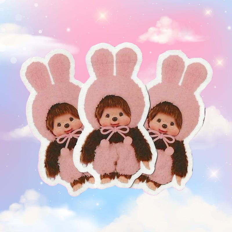 Monchhichi Vinyl Stickers - Etsy