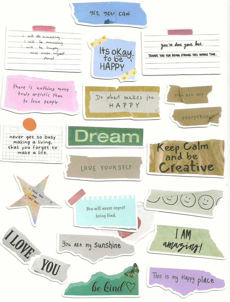 Self Care Positivity Vinyl Sticker Decal Mystery Set of 3 - Etsy