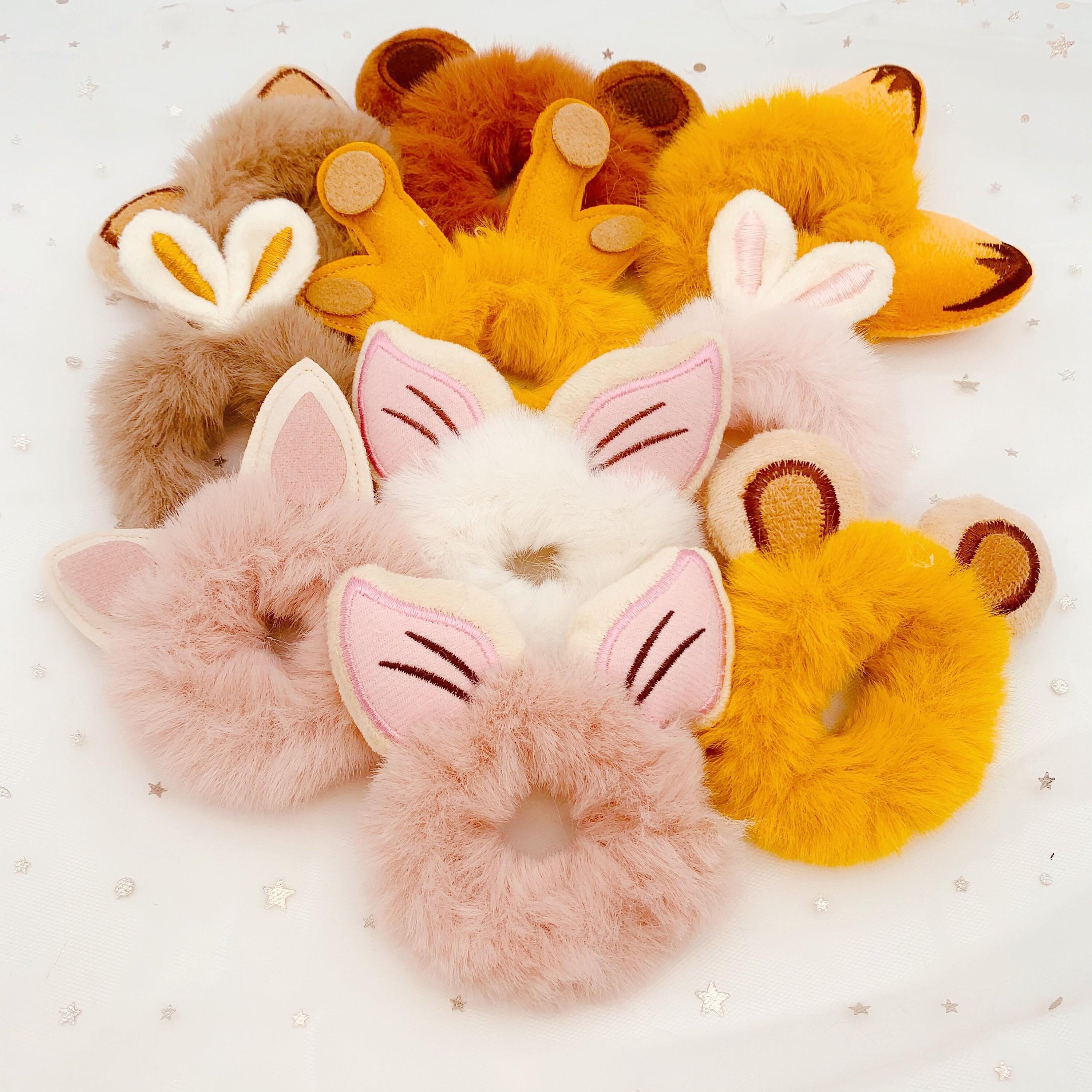 Hair Scrunchies/ponytail Bobble/cute Cat Scrunchie/fluffy Hair - Etsy ...