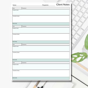 Client Treatment Notes Form - Etsy