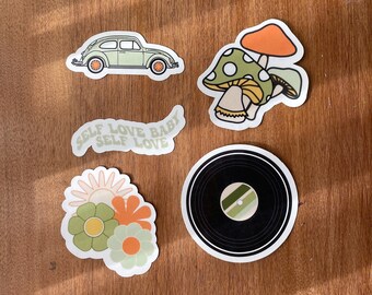 70s Sticker Pack - Etsy