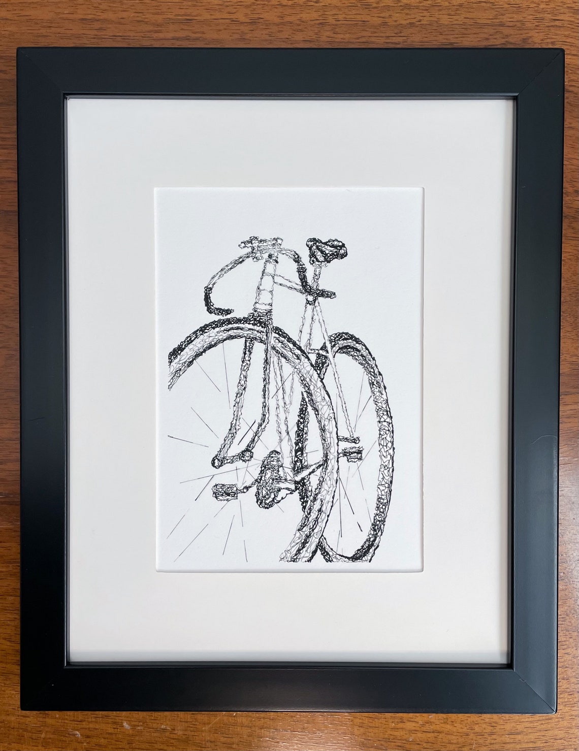 Vintage Bicycle Pen & Ink Drawing Fine Art Print - Etsy