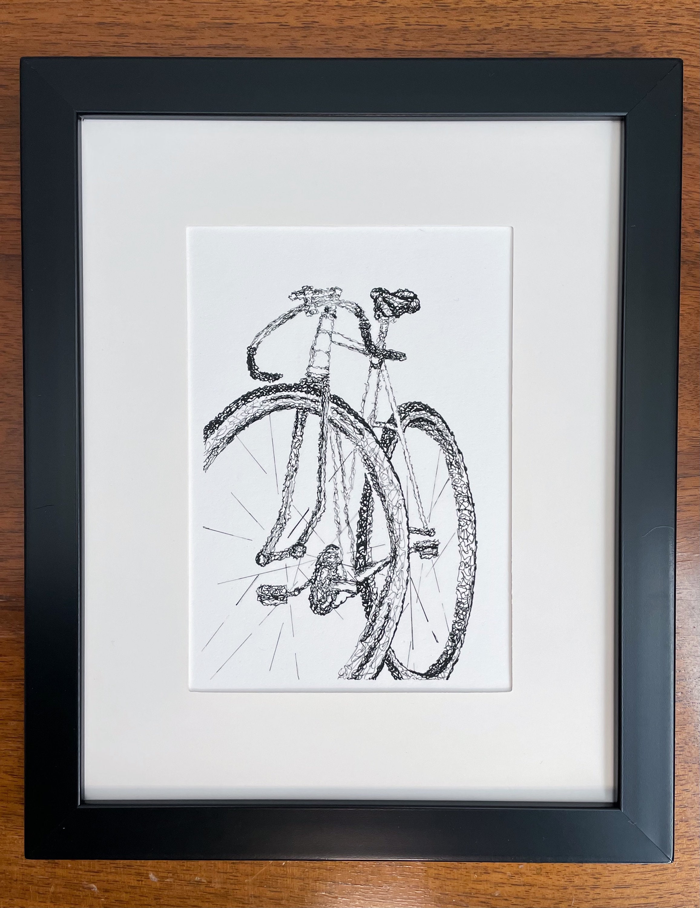 Vintage Bicycle Pen & Ink Drawing Fine Art Print - Etsy