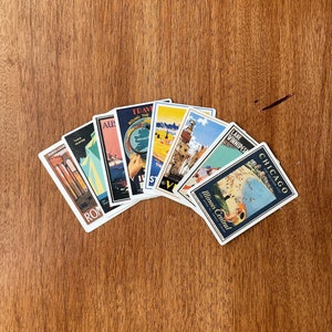 20pc Vintage Travel Poster Sticker Pack - Etsy