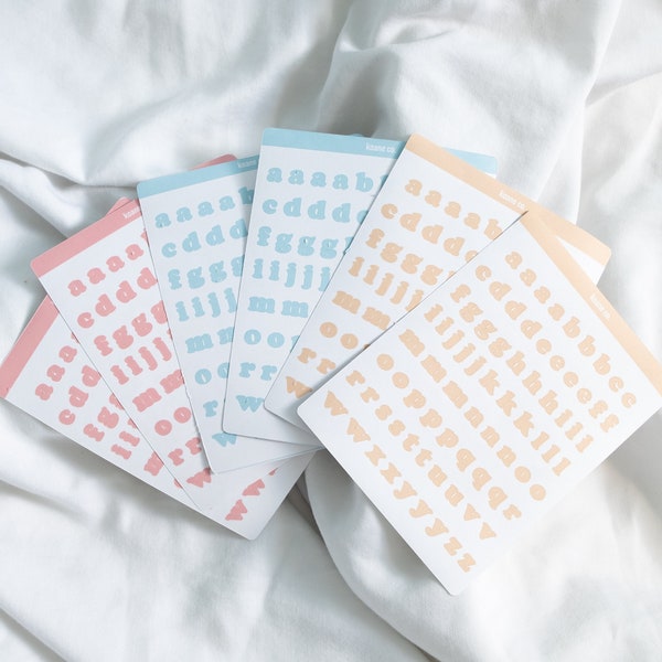 Alphabet Letter Sticker Sheet - Etsy