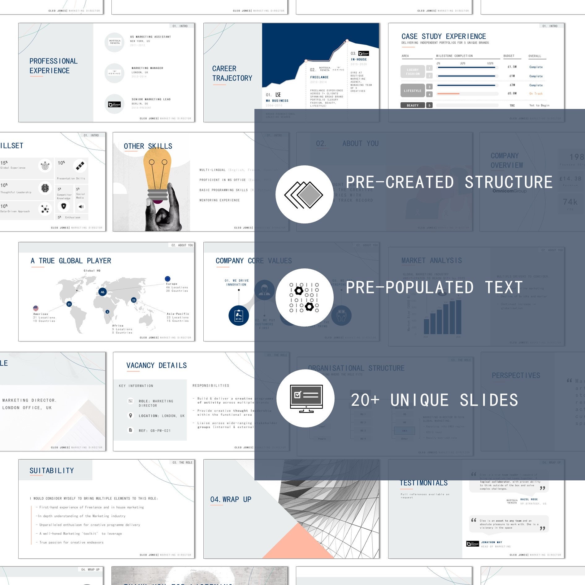 Job Interview Presentation Template Creative Marketing Freelance Design ...