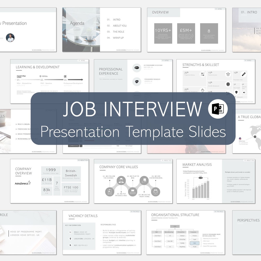 Interview Presentation Template Job Interview Slides Slide - Etsy