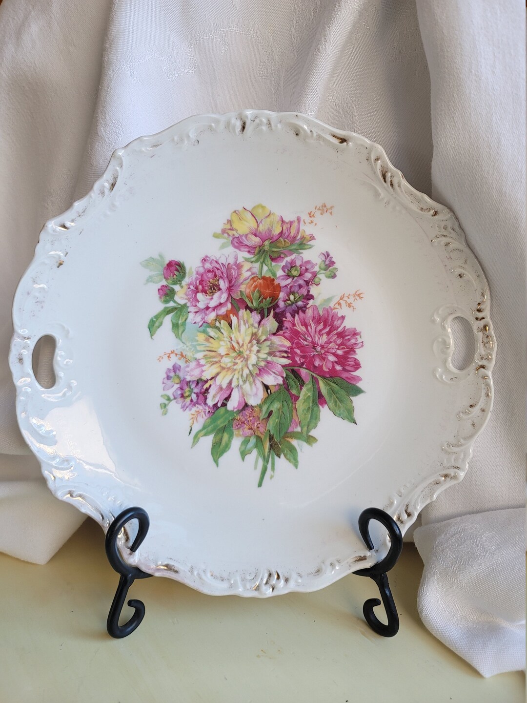 Vintage Decorative Cake Plate Shabby Chic English Cottage gift Ideas - Etsy