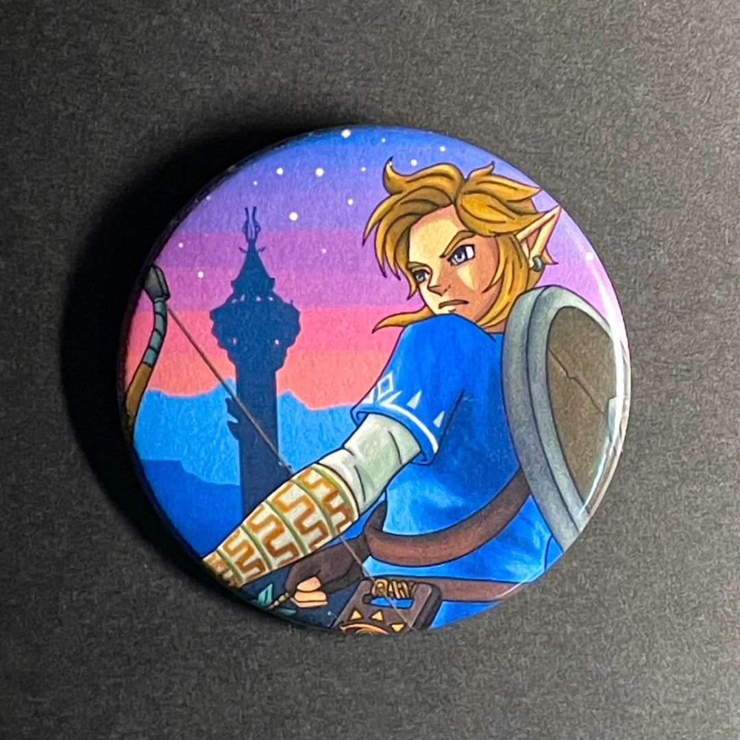 Legend of Zelda: Breath of the Wild- Link Pinback Button - Etsy
