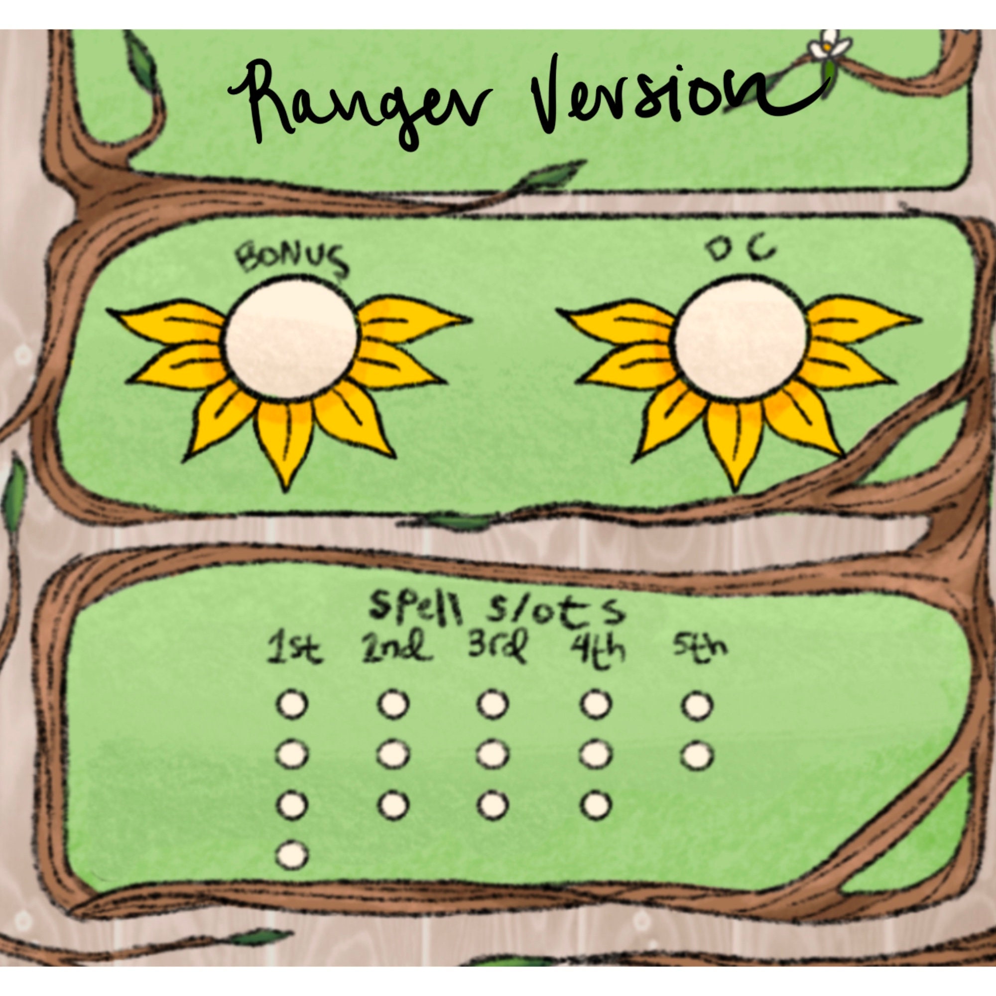 Aesthetic Woodland Character Sheet Dnd 5e - Etsy