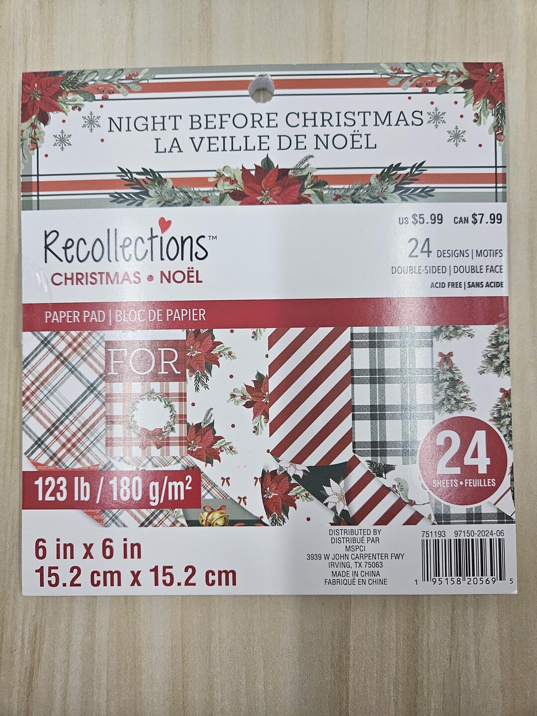 Recollections 6 X 6 Paper Pad, Night Before Christmas, Brand New - Etsy