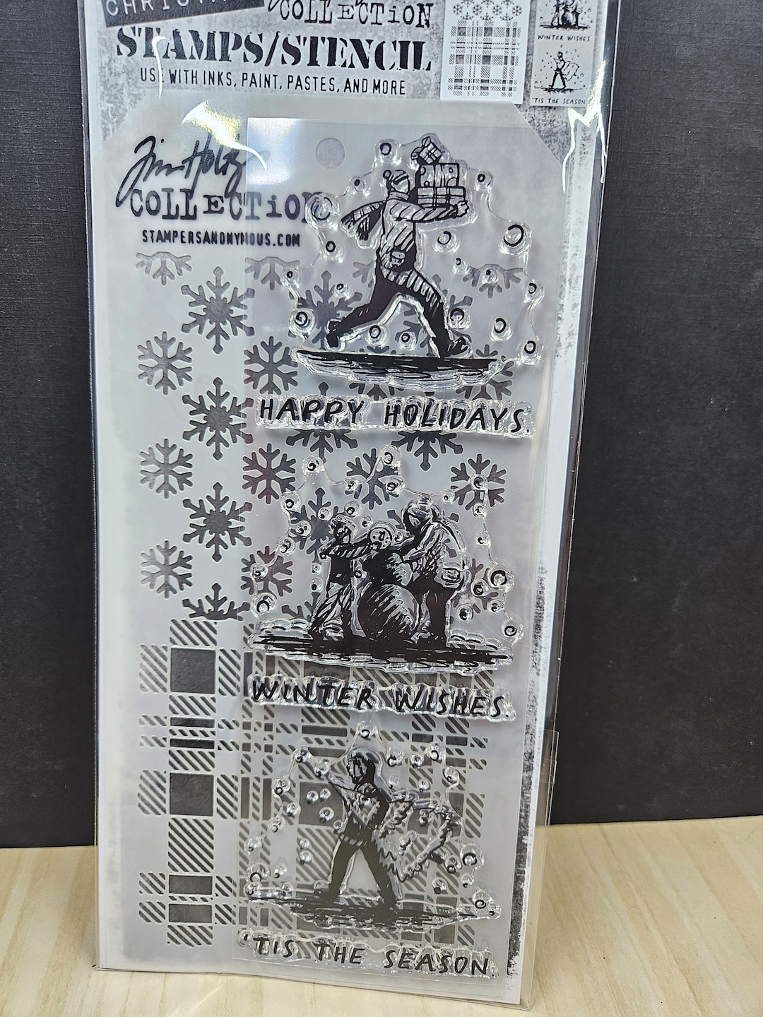 Tim Holtz Stamper's Anonymous Stamp & Stencil Set Winter - Etsy