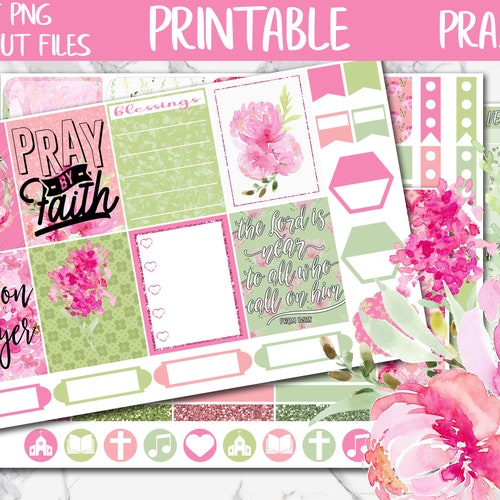 Faith Bible Journal Printable Sticker Kit Bible Digital - Etsy