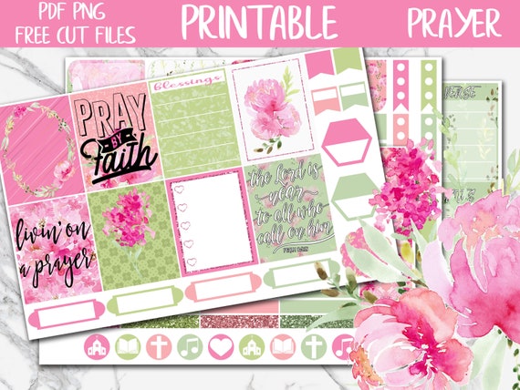 Prayer Bible Journal Printable Sticker Kit Bible Digital - Etsy