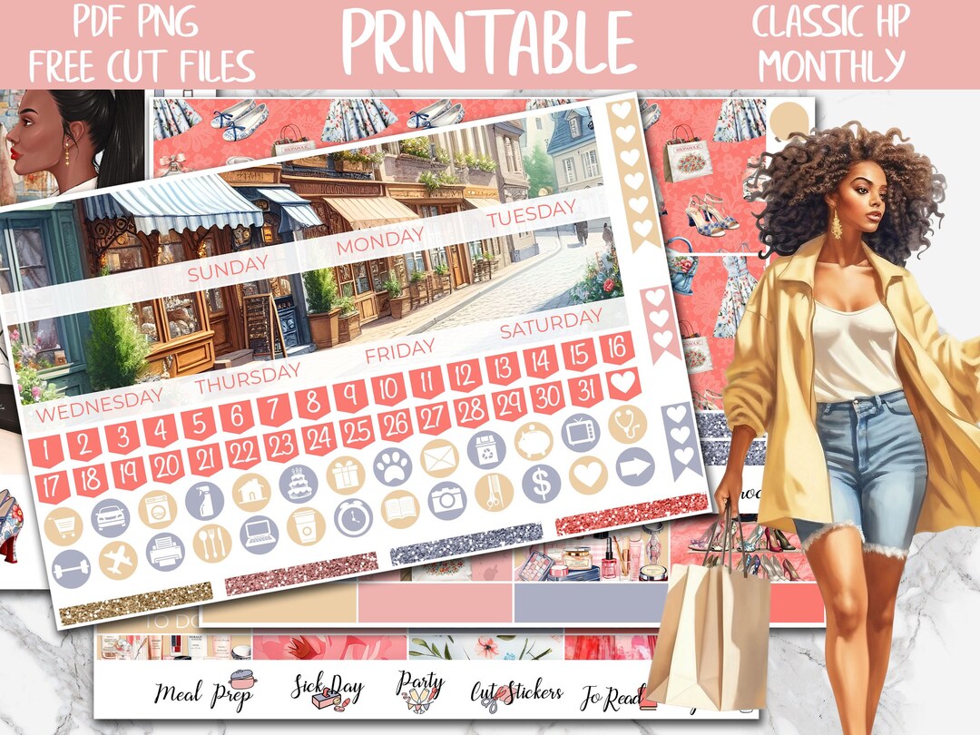 Shopping | Classic Happy Planner Printable November Monthly Stickers ...